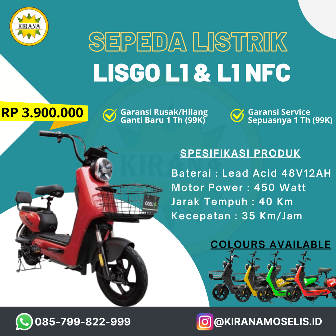LISGO E-BIKE L1 NFC | Kirana Solo