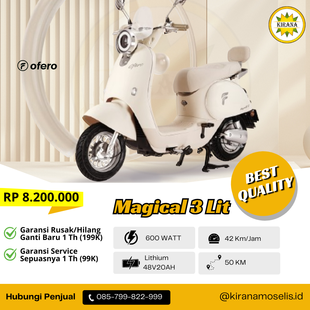 OFERO E-BIKE MAGICAL 3 LITHIUM | Kirana Solo