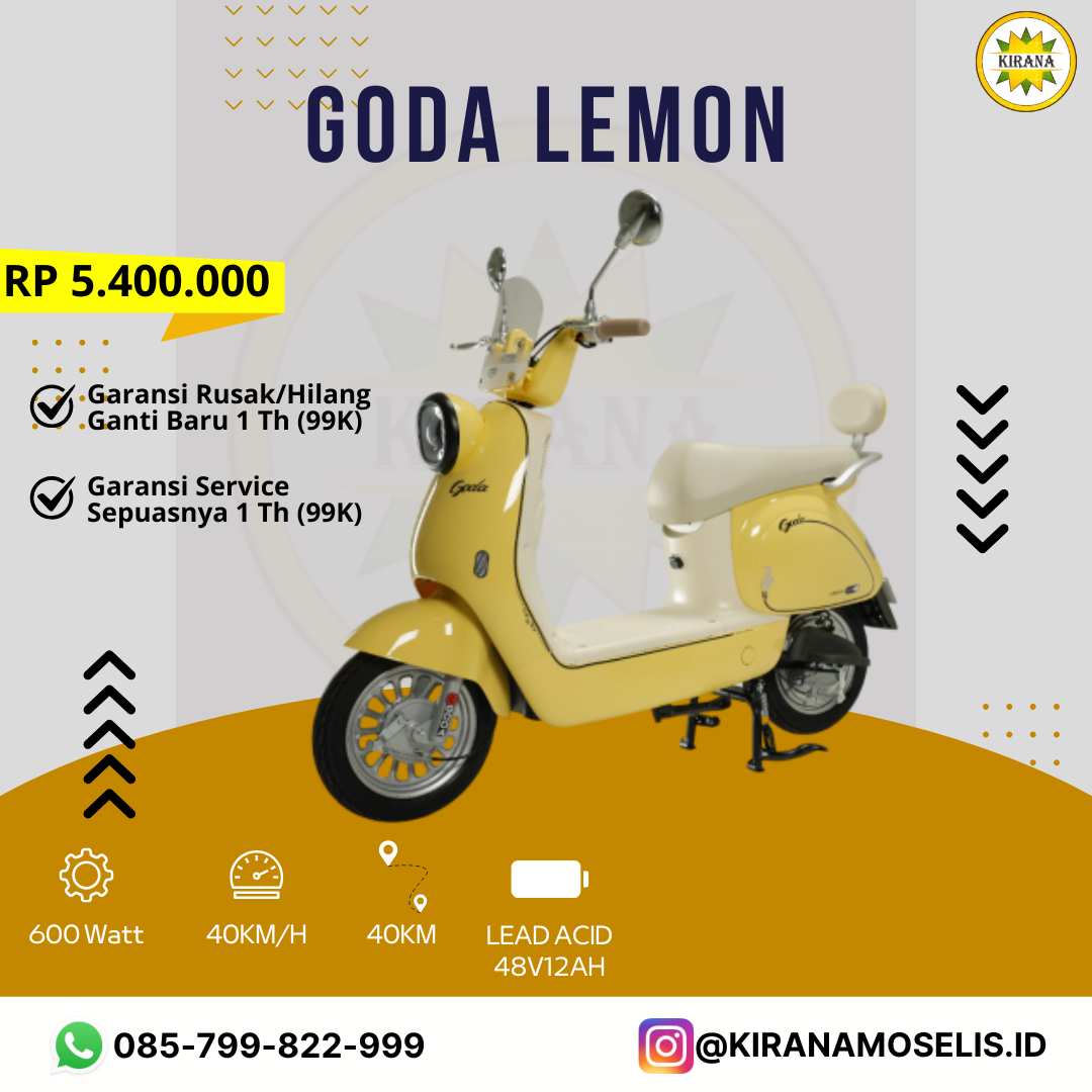 GODA E-BIKE GD 001 LEMON | Kirana Solo